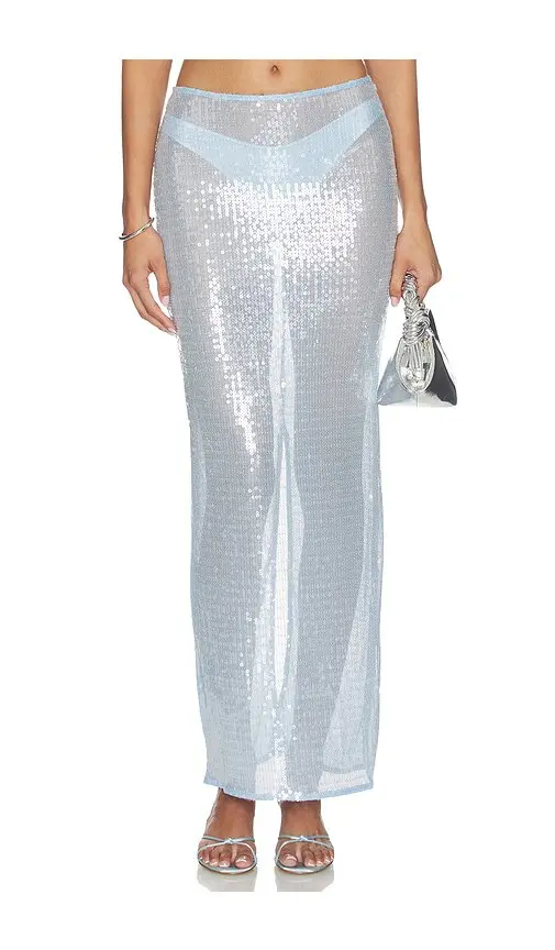 Superdown Sequin Embellished Maxi Skirt