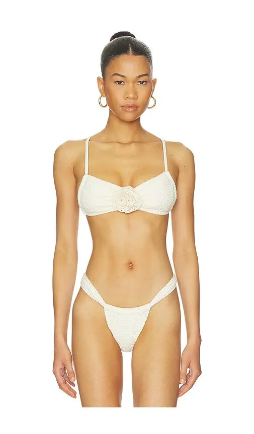 MONTCE Devin Rosa Bikini Top - Bone Crochet