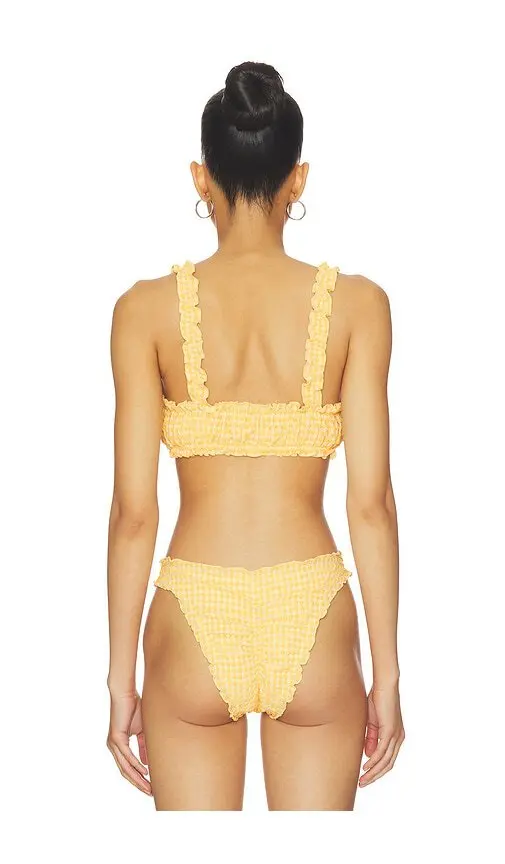 Simkhai Evander Ruched Bikini Top
