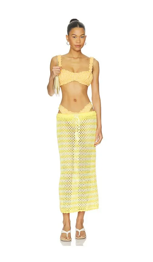 Simkhai Evander Ruched Bikini Top