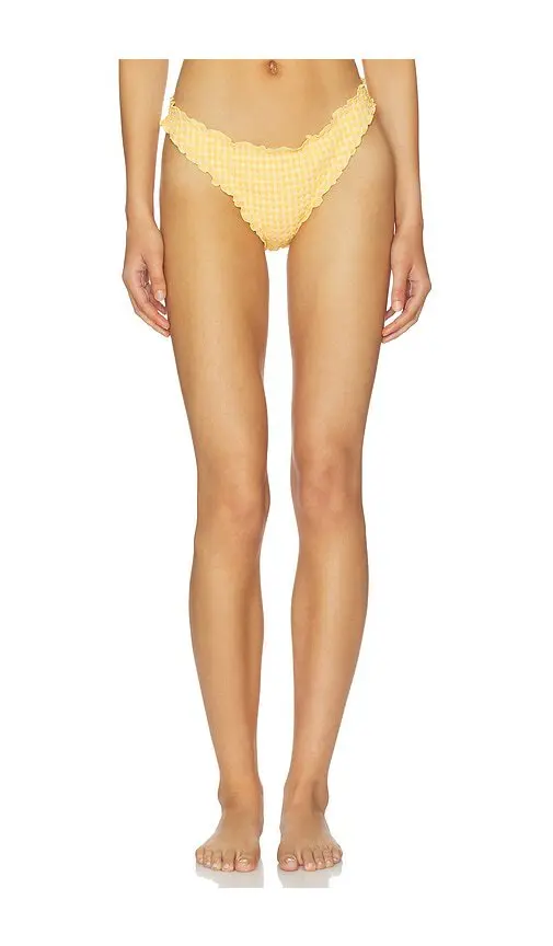 Simkhai Maelie Ruched Bikini Bottom - Mango