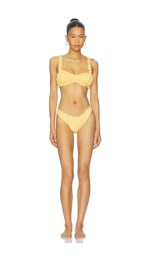 Simkhai Maelie Ruched Bikini Bottom