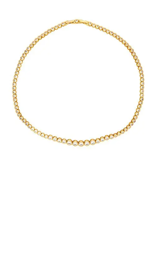 Alexa Leigh Bezel Tennis Necklace - Yellow Gold