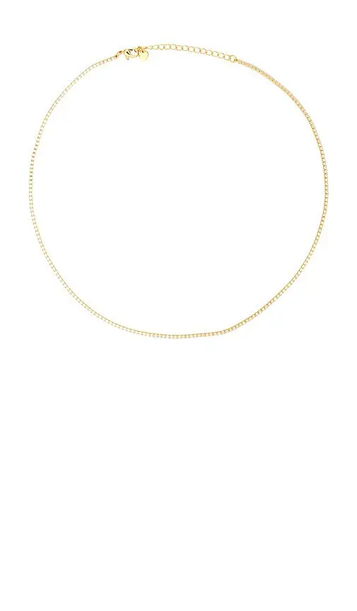 Alexa Leigh Petite Tennis Necklace - Yellow Gold