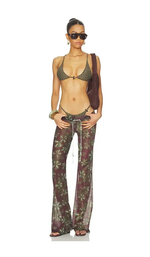 TROPIC OF C Universo Bralette In Green
