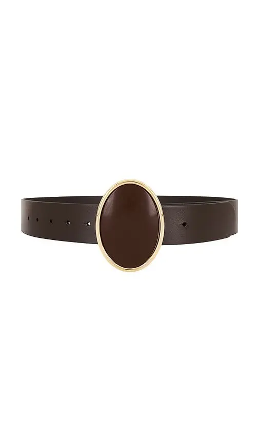 Retrofete Pertie Belt With Oval Buckle - Chocolate Stone
