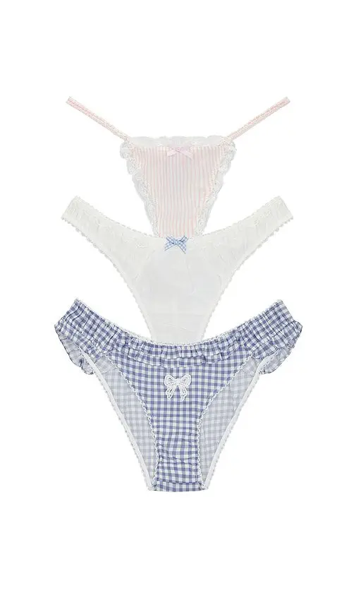 For Love & Lemons Summer Picnic Panty Pack - White