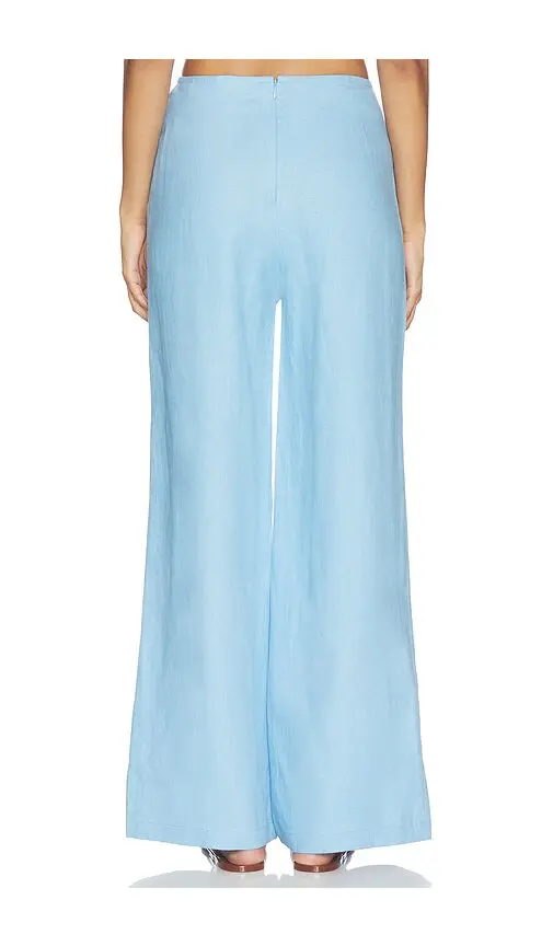 Faithfull The Brand Linen Wide Leg Pant - Sky Blue