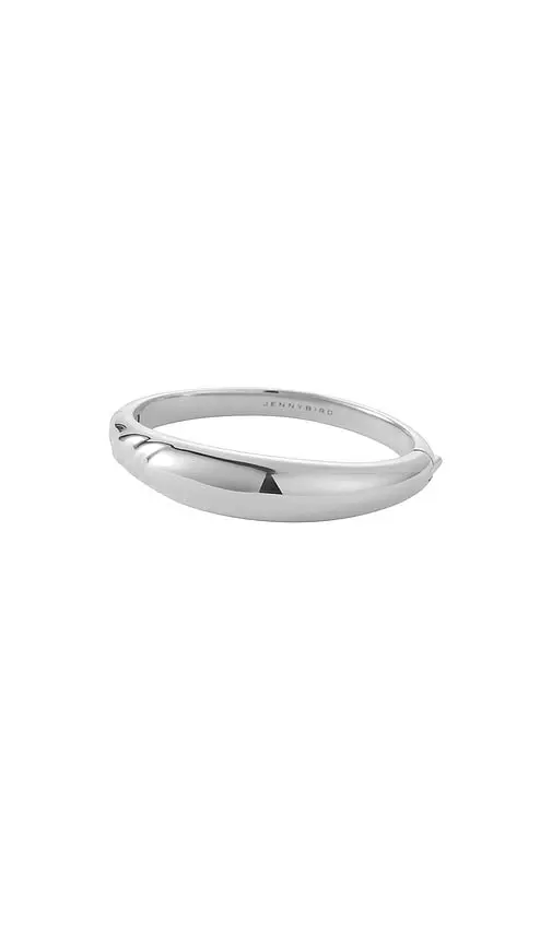 Jenny Bird Nelle Bangle In Metallic Silver - Platinum
