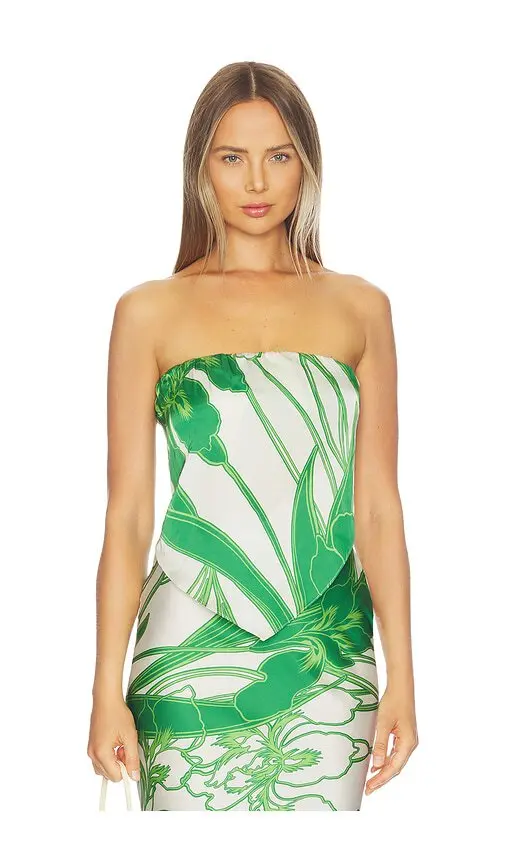 Misa Mae Printed Bandeau Top - Winding Iris