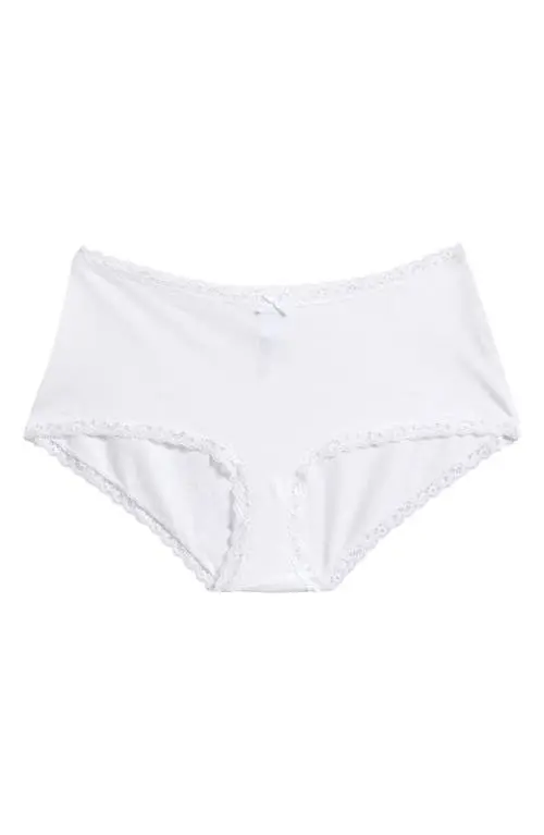 SKIMS Lace Trim Boyshorts - Snow