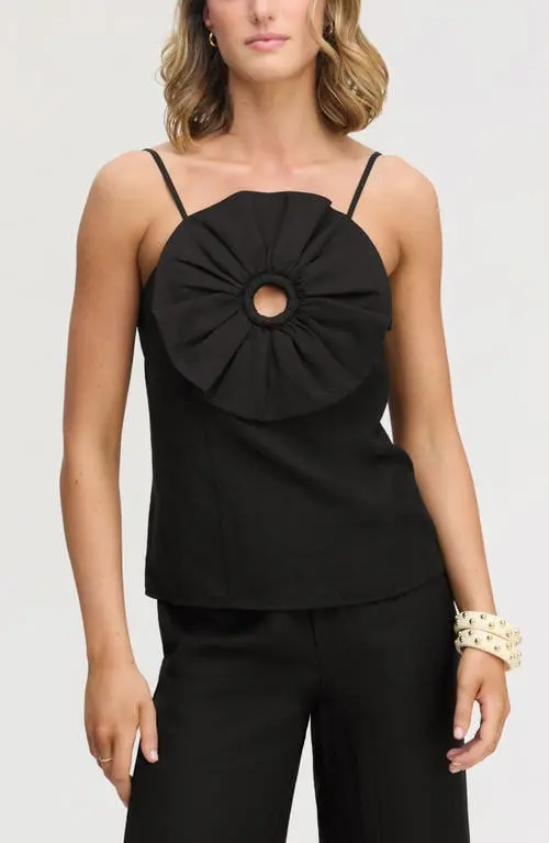 Sam Edelman 3d Flower Camisole - True Black