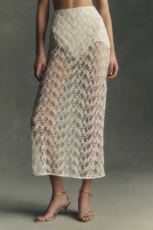 Bardot Venetia Sheer Midi Skirt