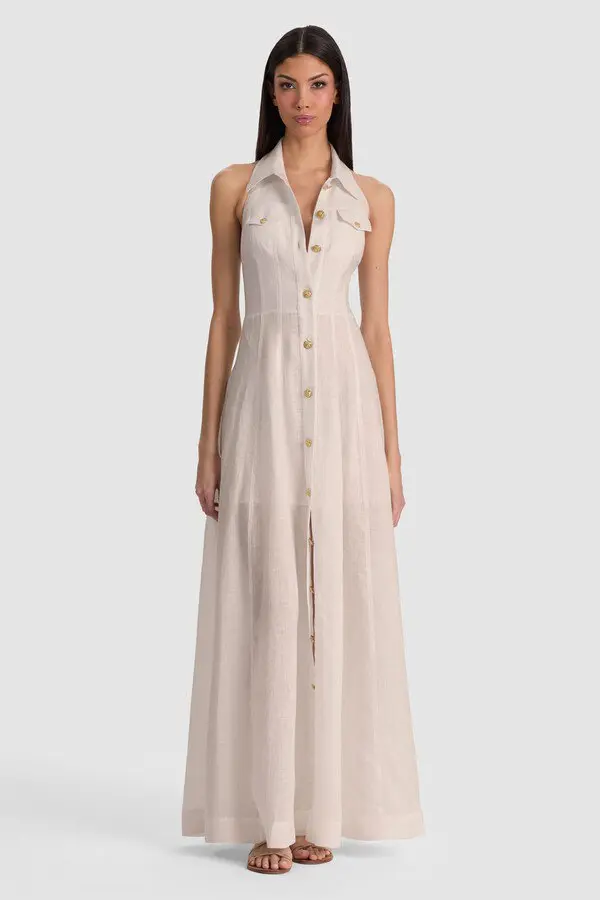 Alice + Olivia Kendall Linen Maxi Dress