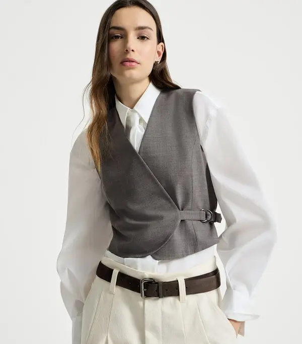 Brunello Cucinelli Tropical Luxury Wool Waistcoat