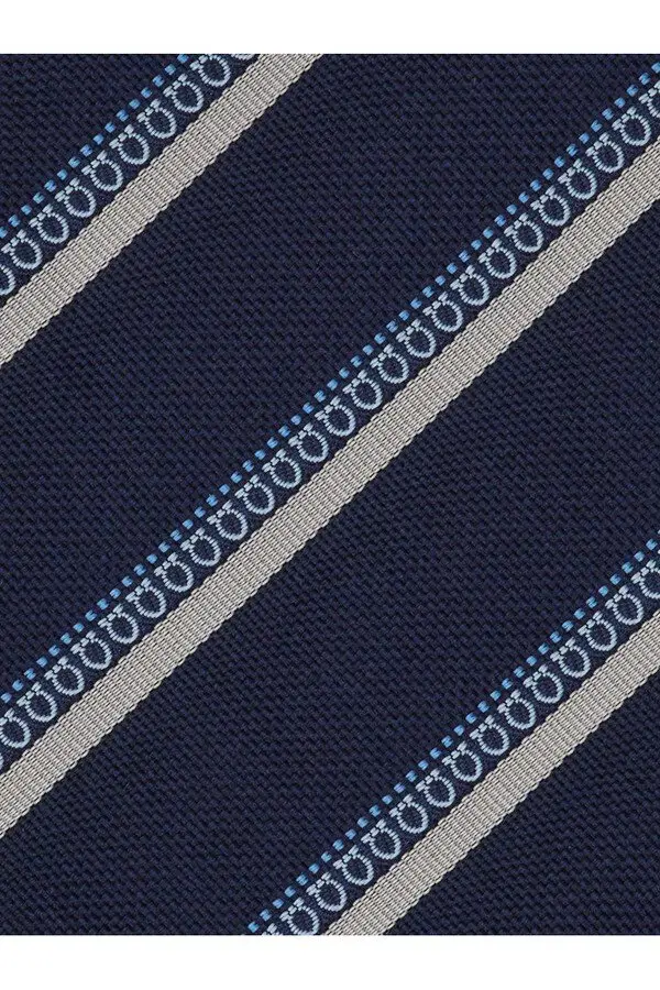FERRAGAMO Regimental Jacquard Silk Tie