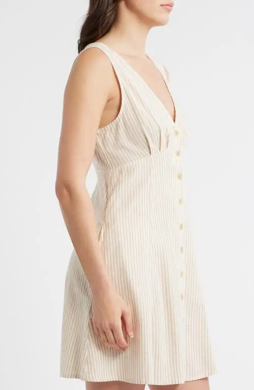Marine Layer Camila Sleeveless Hemp Blend Stripe Minidress