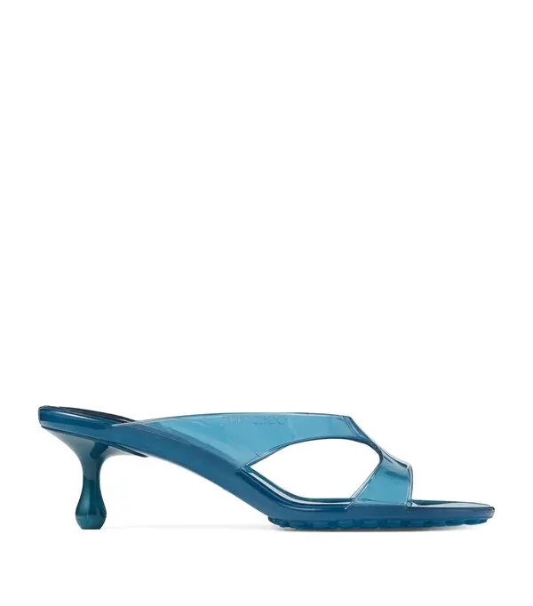 JIMMY CHOO Jelly Drop 50 Glitter Heeled Mules