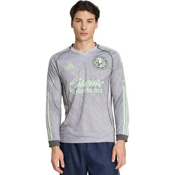 Adidas Club America 2025/26 Third Replica Long Sleeve Jersey - Gray