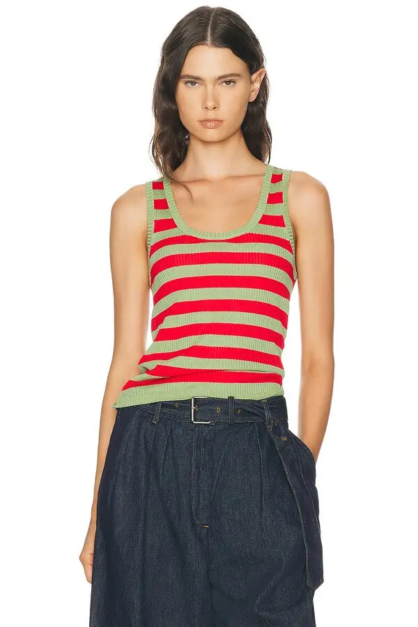 Dries Van Noten Tova Striped Tank Top