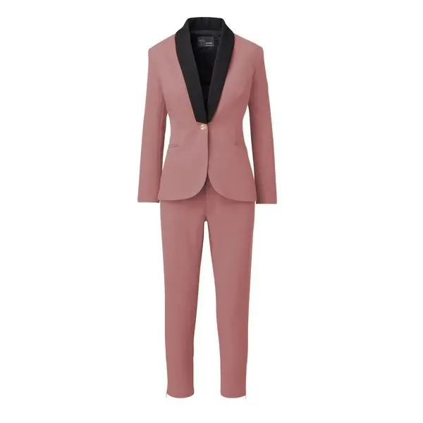 LAYO G Tailored Stretch Blazer And Pant Set - Pink