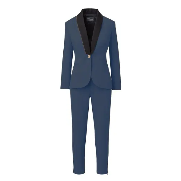 LAYO G Tailored Stretch Suit Set - Blue