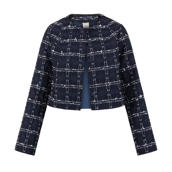 GUNDA HAFNER LTD Cropped Checked Tweed Jacket