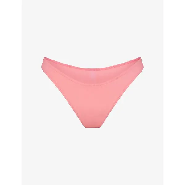 SKIMS Signature Swim Tanga Bikini Bottoms - Melon