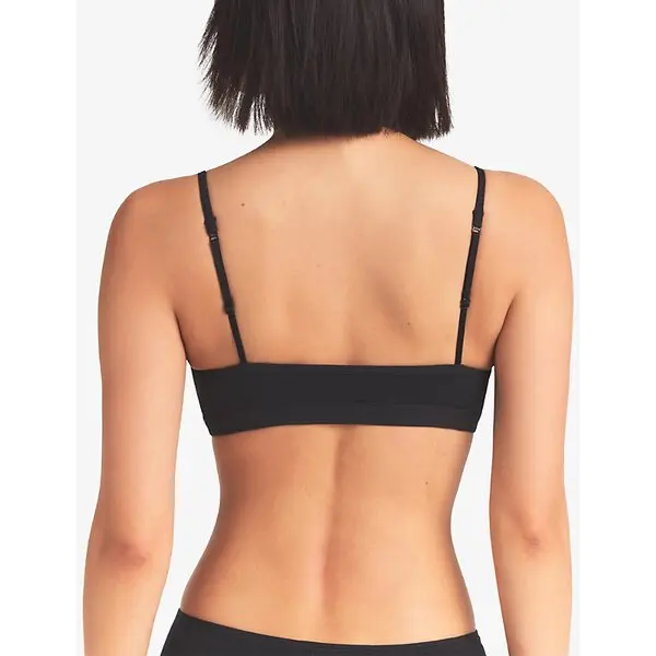 SKIMS Everyday Scoop Cotton Bralette - Onyx