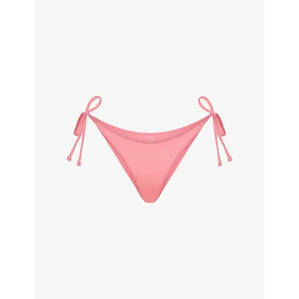SKIMS Signature Swim Dipped Tie Bikini Bottoms - Melon