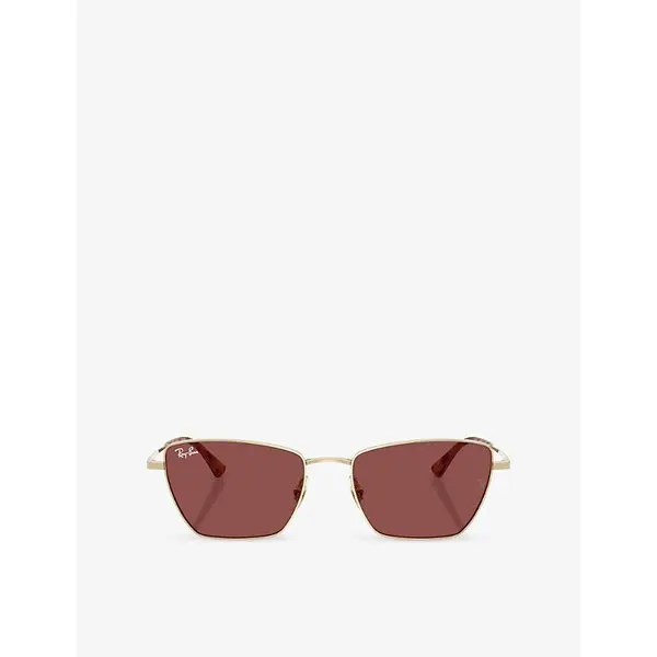 Ray-ban Irregular Frame Metal Sunglasses - Gold