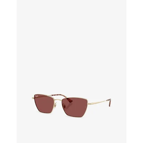 Ray-ban Irregular Frame Metal Sunglasses - Gold
