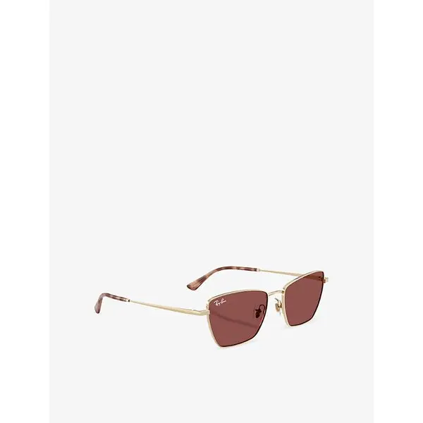 Ray-ban Irregular Frame Metal Sunglasses - Gold