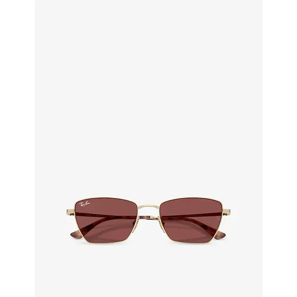 Ray-ban Irregular Frame Metal Sunglasses - Gold