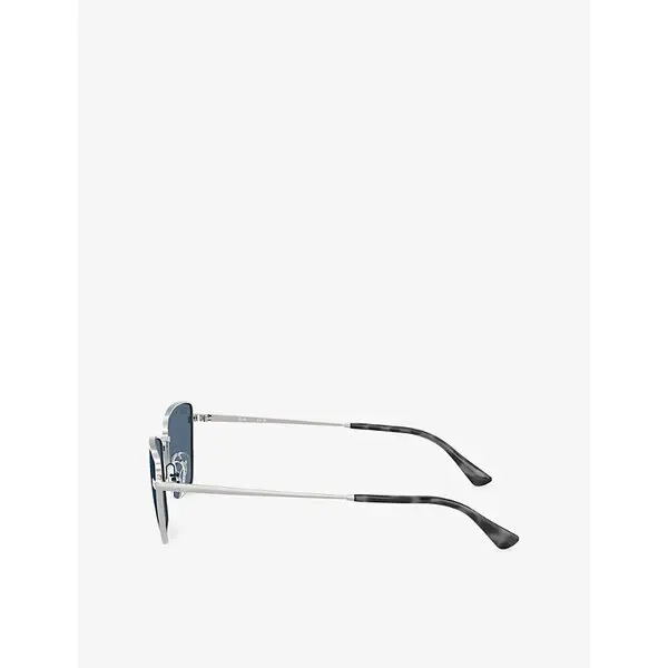 Ray-ban Rb3783 Irregular Frame Metal Sunglasses - Silver