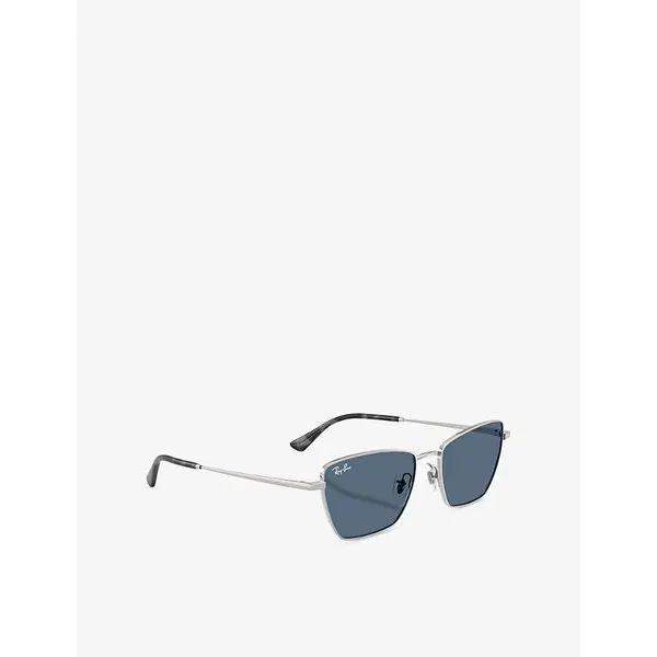 Ray-ban Rb3783 Irregular Frame Metal Sunglasses - Silver