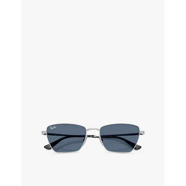 Ray-ban Rb3783 Irregular Frame Metal Sunglasses - Silver