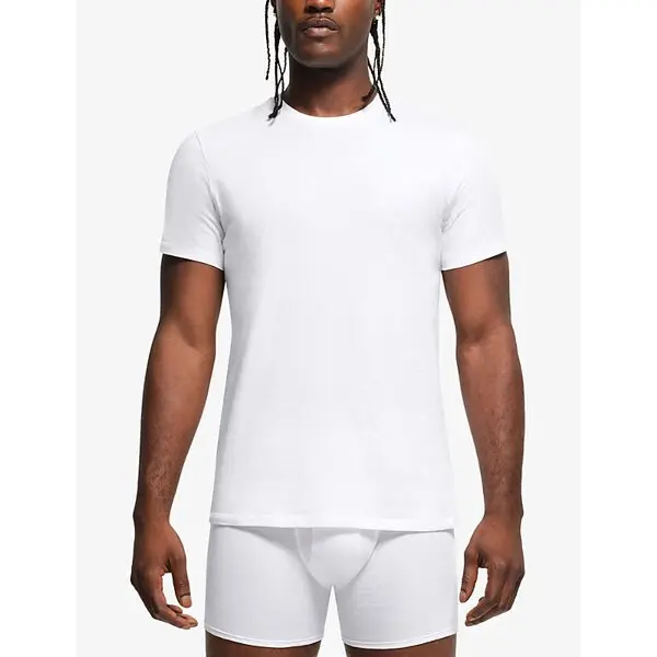 SKIMS Basic Lightweight Crewneck Pack Of Three Cotton-jersey T-shirts