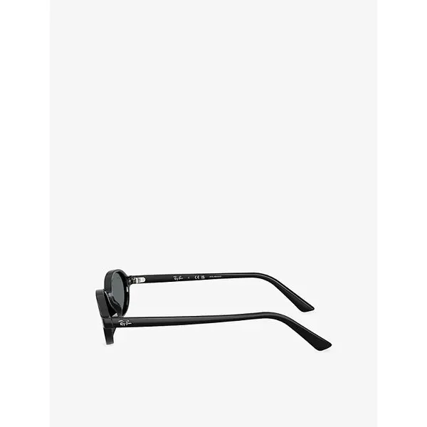 Ray-ban Oval-frame Injected Sunglasses - Black