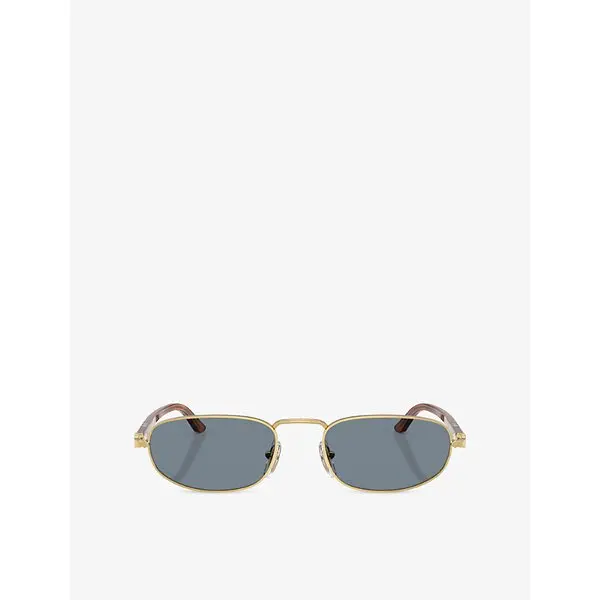 Persol Pillow-frame Metal Sunglasses - Gold
