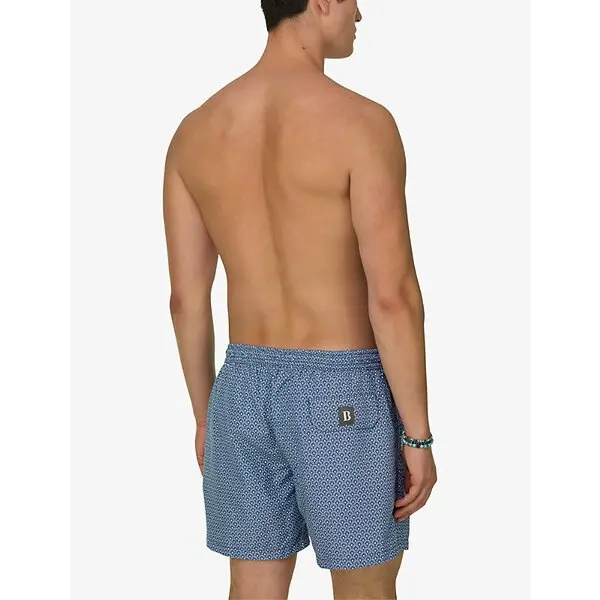Boggi Milano Geometric Print Swim Shorts