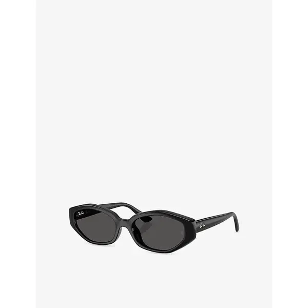 Ray-ban Irregular Frame Injected Sunglasses - Black
