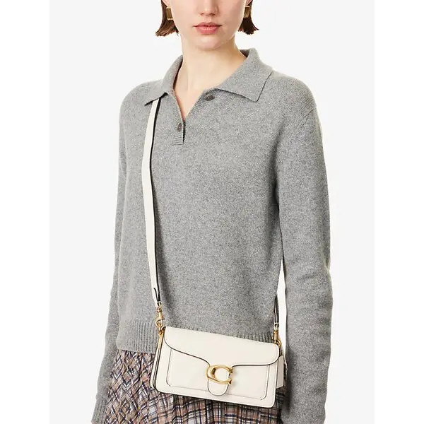 COACH Tabby 20 Leather Shoulder Bag - Chalk