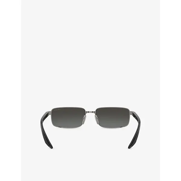 Prada Rectangular Metal Sunglasses - Grey