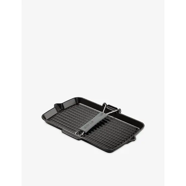 STAUB Rectangular Cast-iron Grill Pan With Pouring Spout 34cm
