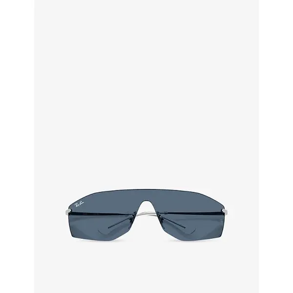 Ray-ban Rb3781 Irregular-frame Metal Sunglasses - Silver
