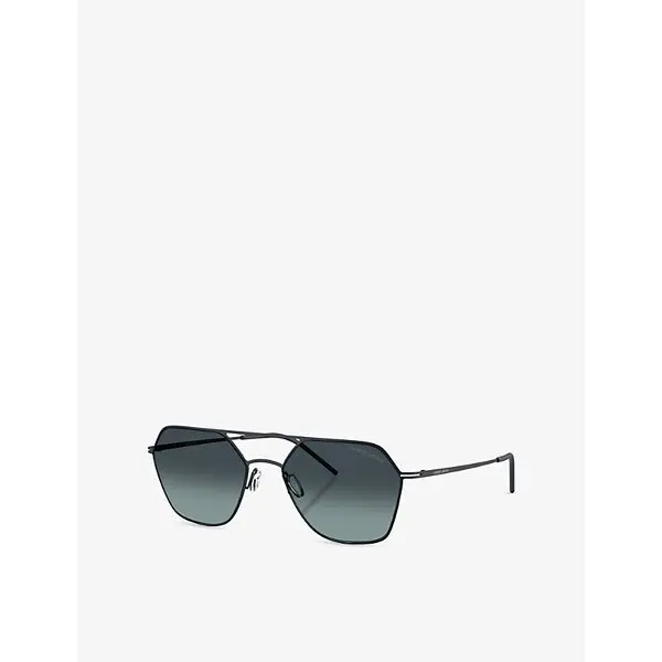 Giorgio Armani Square-frame Metal Sunglasses