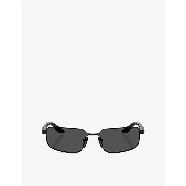 Prada Rectangular-frame Metal Sunglasses - Black