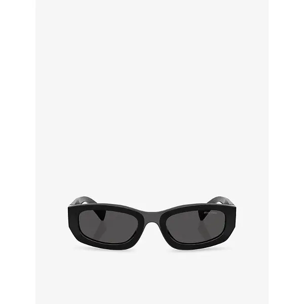 Miu Miu Rectangular-frame Acetate Sunglasses - Black