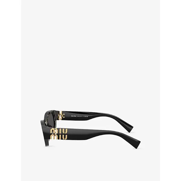 Miu Miu Rectangular-frame Acetate Sunglasses - Black